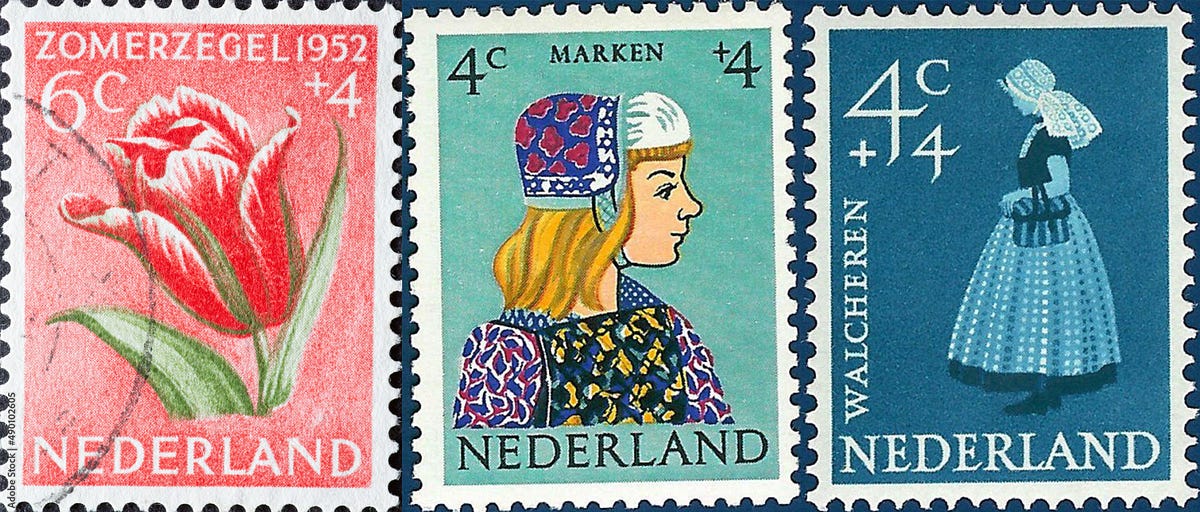 The Stamps of the Netherlands. When sending post cards to family back ...