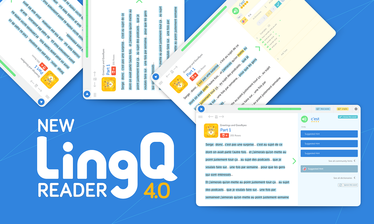 Announcing the New LingQ Reader. LingQ encompasses many different… | by ...