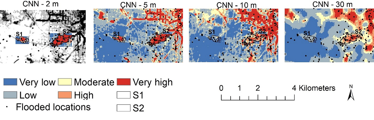Towards urban flood susceptibility mapping using machine and deep ...