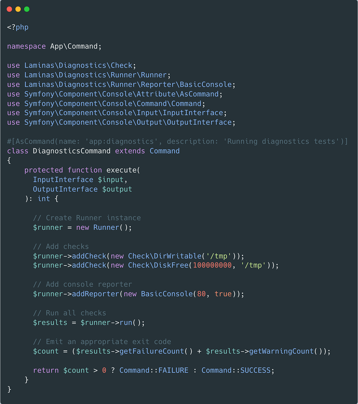 How to run Laminas Diagnostics in Symfony | by Vasil Dakov | Medium