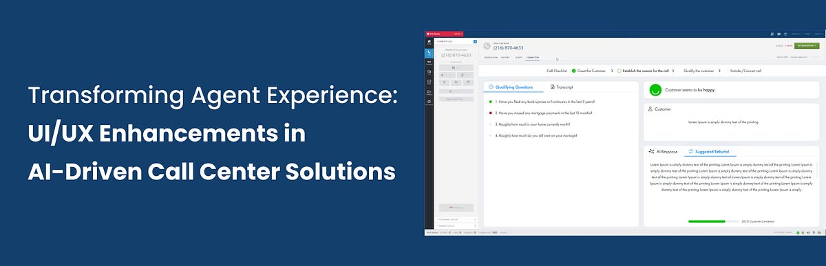 Transforming Agent Experience: UI/UX Enhancements in AI-Driven Call ...