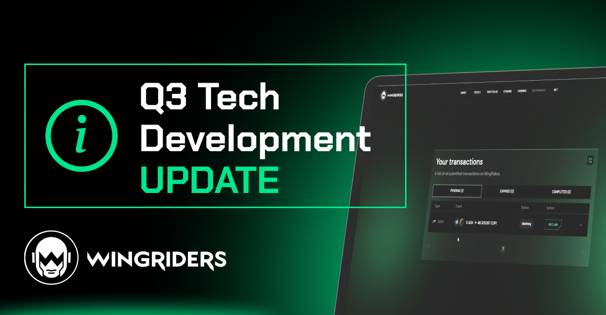 Q3 Tech Development update. Hey Riders, building a future-proof DEX… | by WingRiders | Medium