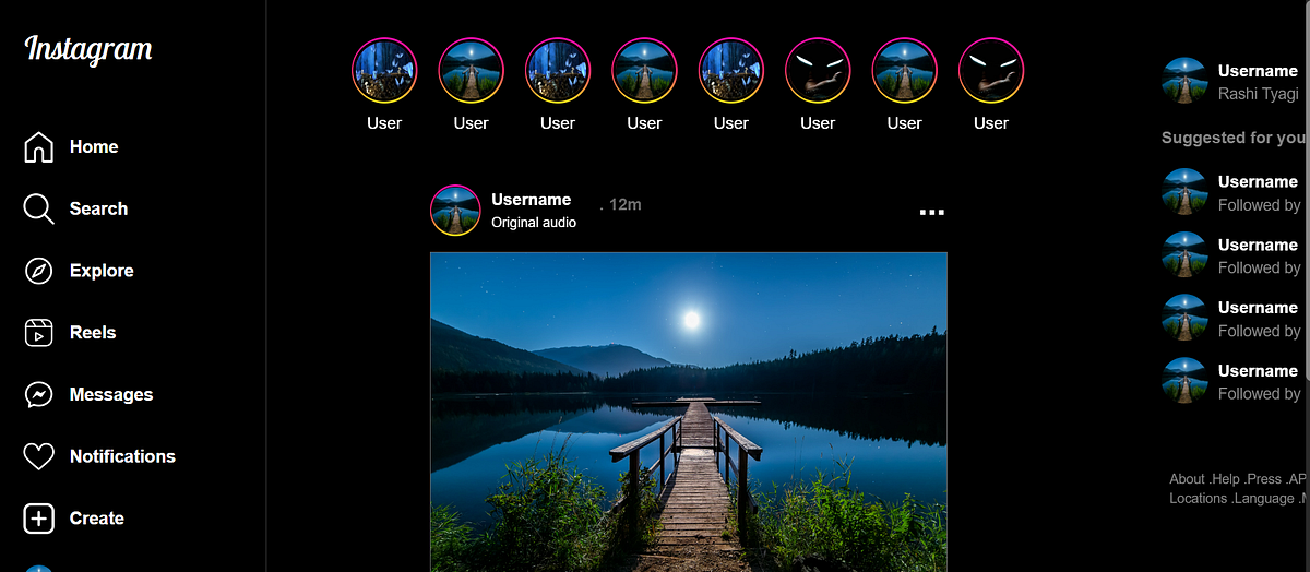 Title: My Week 3 Victory: Instagram Clone with HTML, CSS, JS - Rashi ...