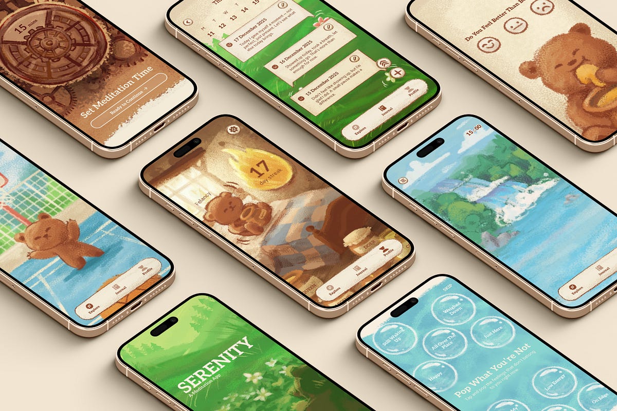 UI/UX Case Study: Serenity App Redesign | by Yan Xi Tan | Sep, 2025 ...