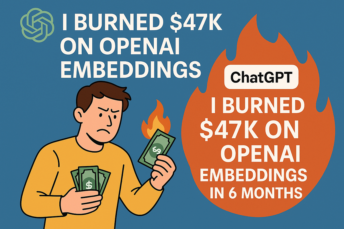 I Burned $47K on OpenAI Embeddings in 6 Months — Here’s the $340/Month ...