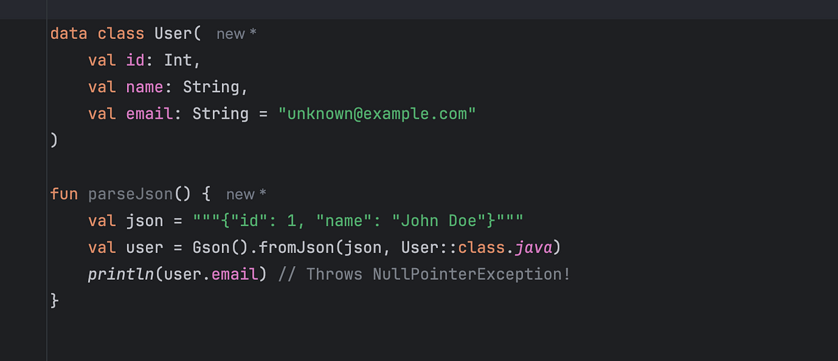 How to fix Gson Bypassing Kotlin's null-safety | Medium