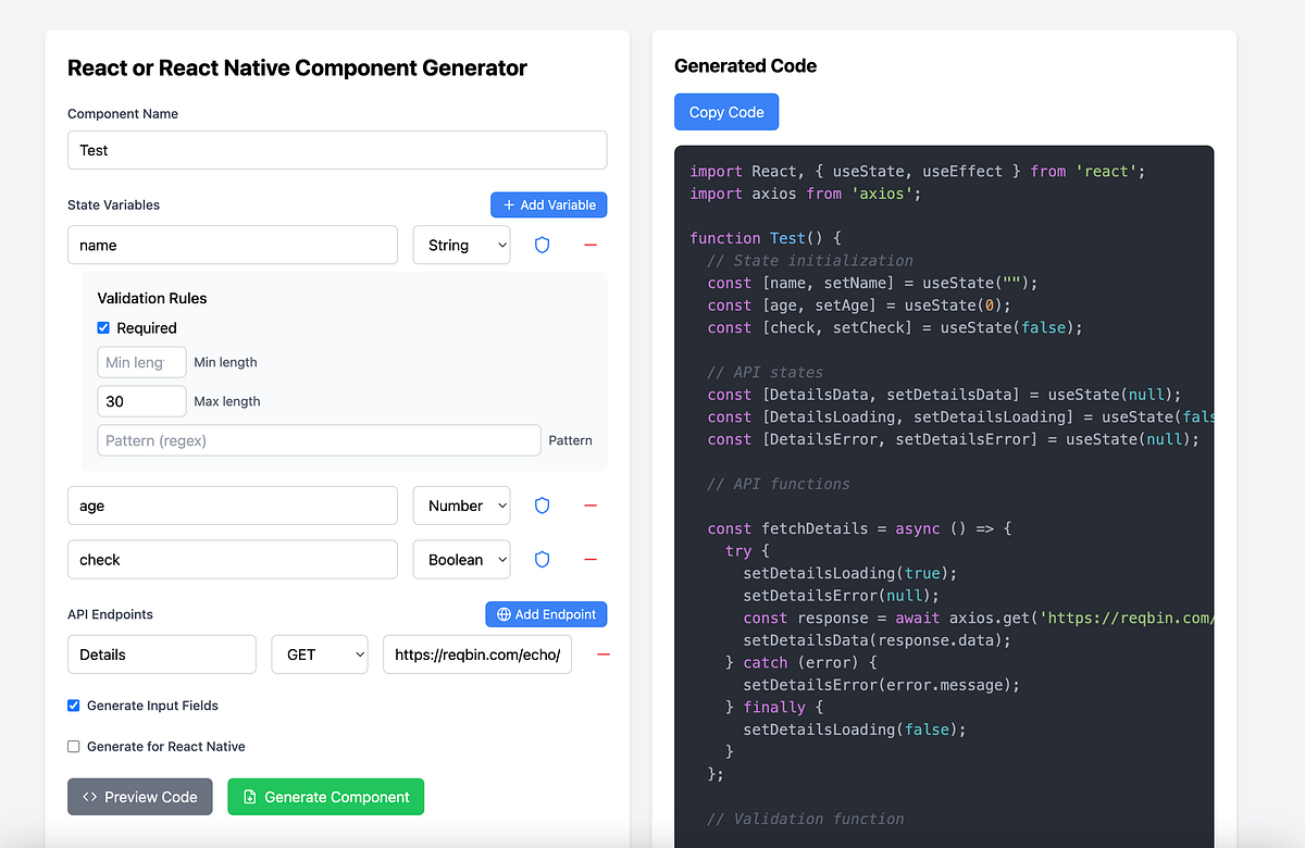 Streamline Your Development with React & React Native Component Generator | by Babar Bilal | Feb ...