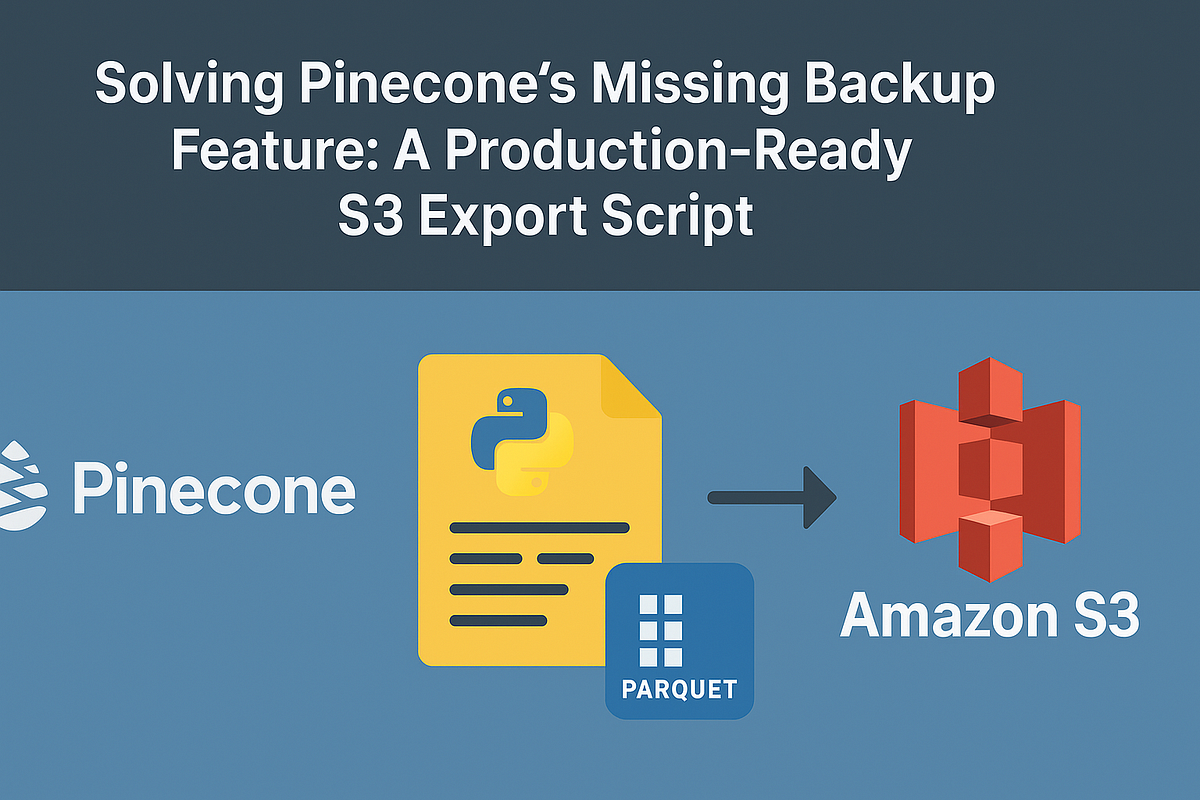 🚀 Solving Pinecone’s Missing Backup Feature: A Production-Ready S3 Export Script | by ...