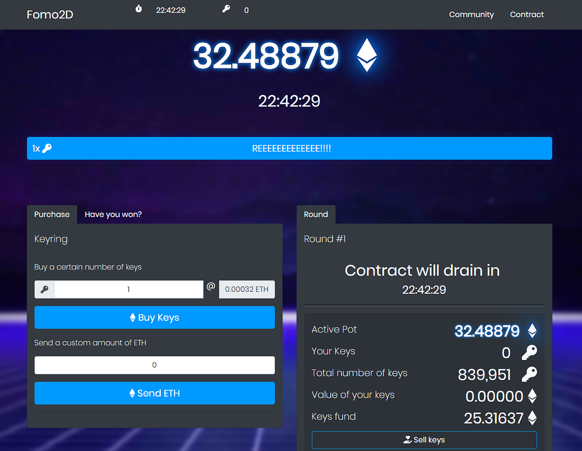 [Ad] Fomo2D.io — A kind of Fomo3D with a holding feature | by Jonathan Crick | Medium