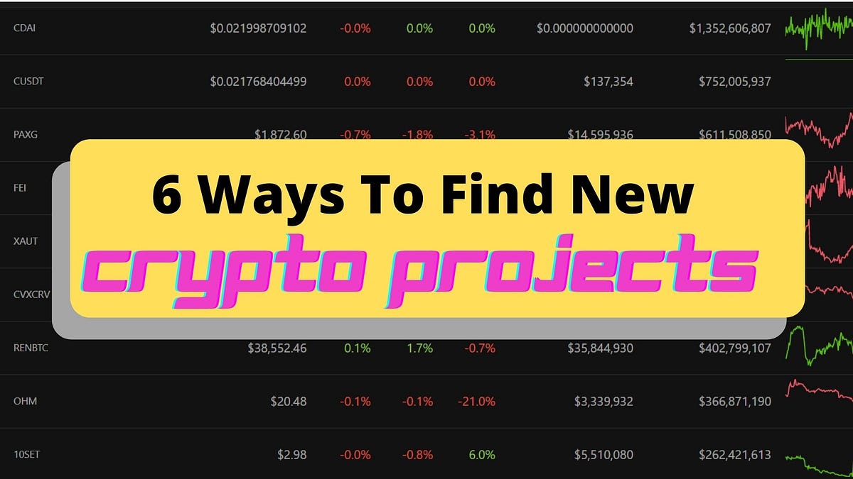 6 Ways How To Find New Crypto Projects | Medium