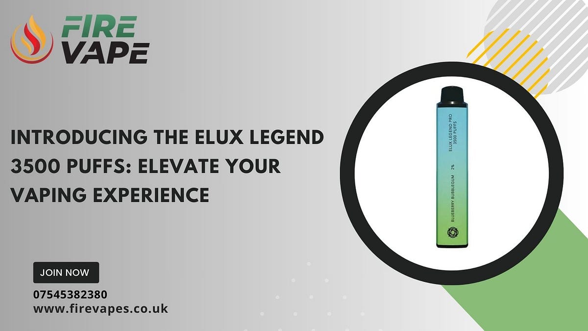 Introducing the Elux Legend 3500 Puffs: Elevate Your Vaping Experience ...