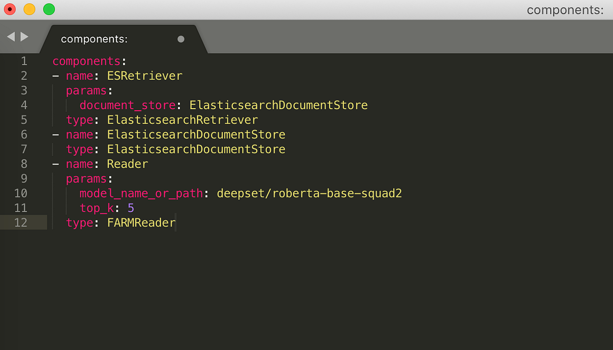 Configuring Haystack Question Answering with YAML | deepset-ai