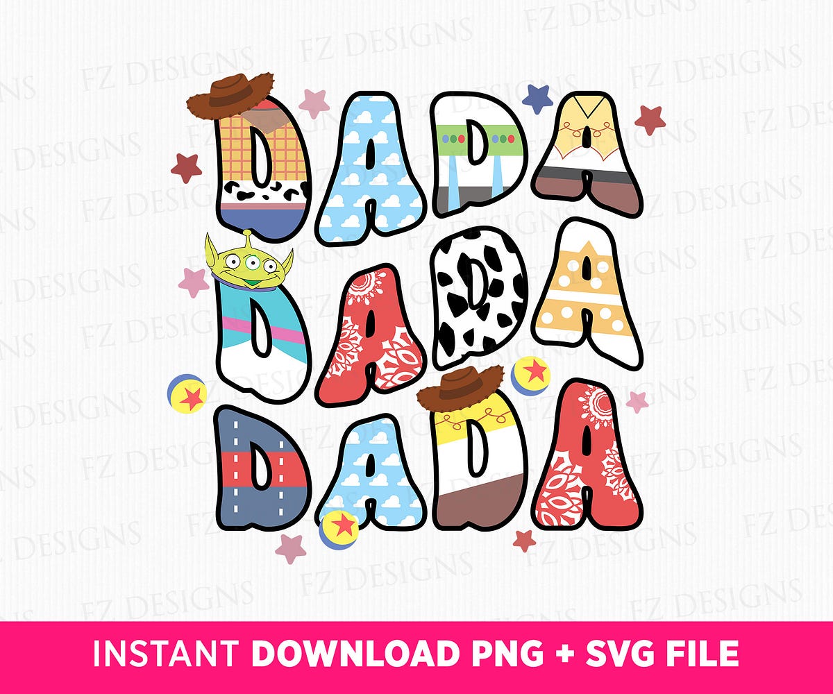 Toy Friends Dada Svg, Retro Dada Svg, Cowboy Dada Svg, Family Vacation ...