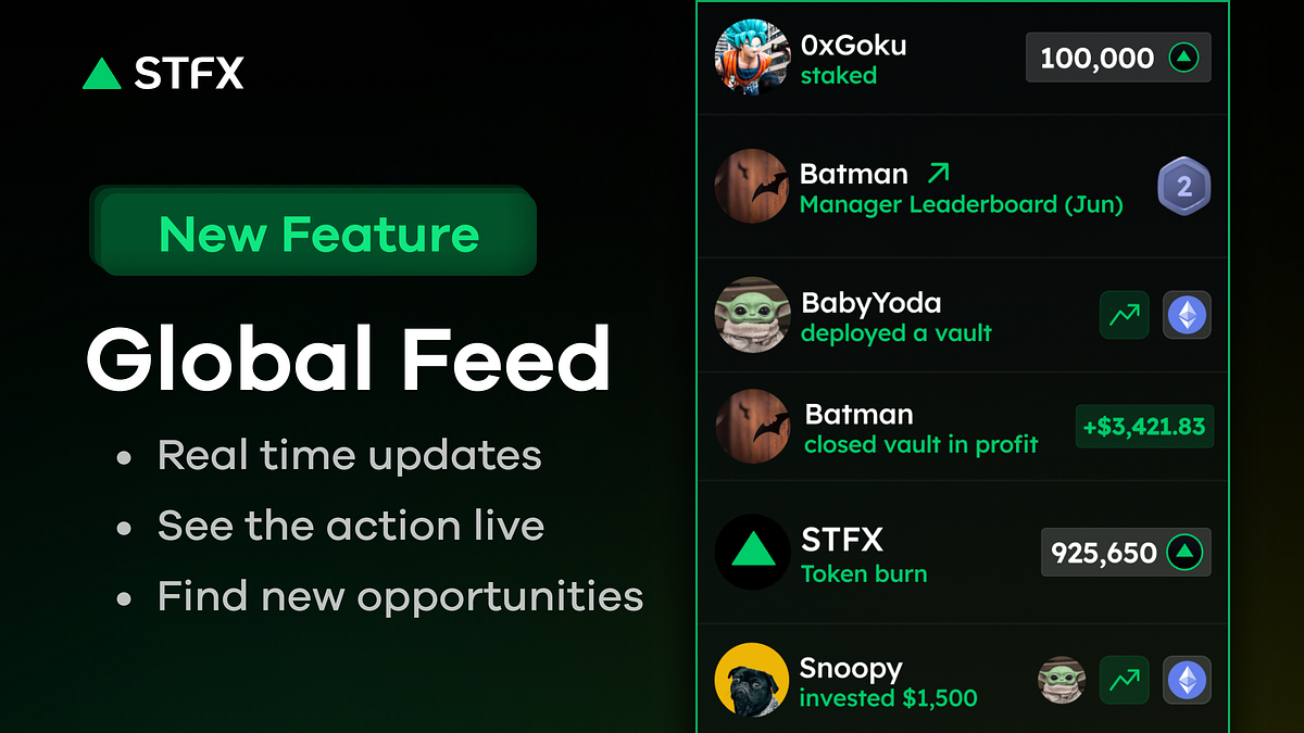 New Feature: Global Feed. Introducing the Global Feed — a… | by STFX ...