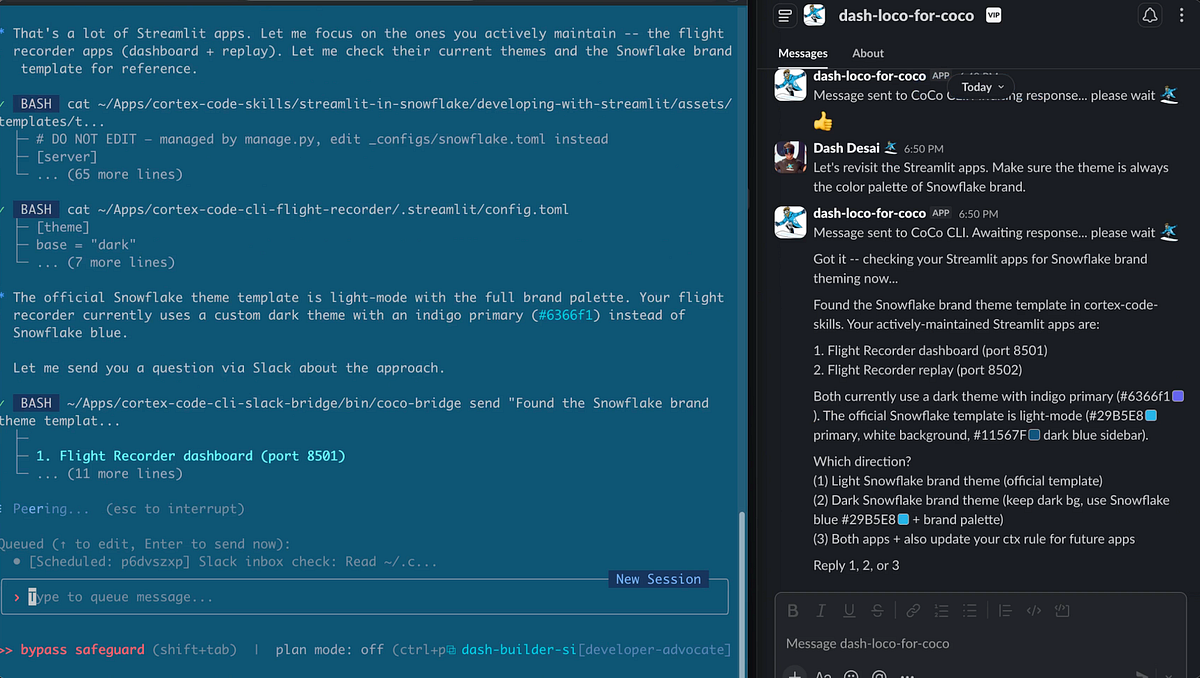 Snowflake Cortex Code CLI Meets Slack | by Dash Desai | Snowflake ...