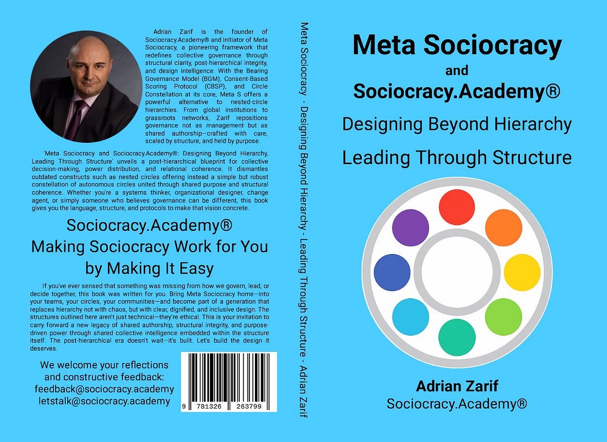 Meta Sociocracy and Sociocracy.Academy® Book (July 2025) by Adrian Zarif , Founder Sociocracy ...