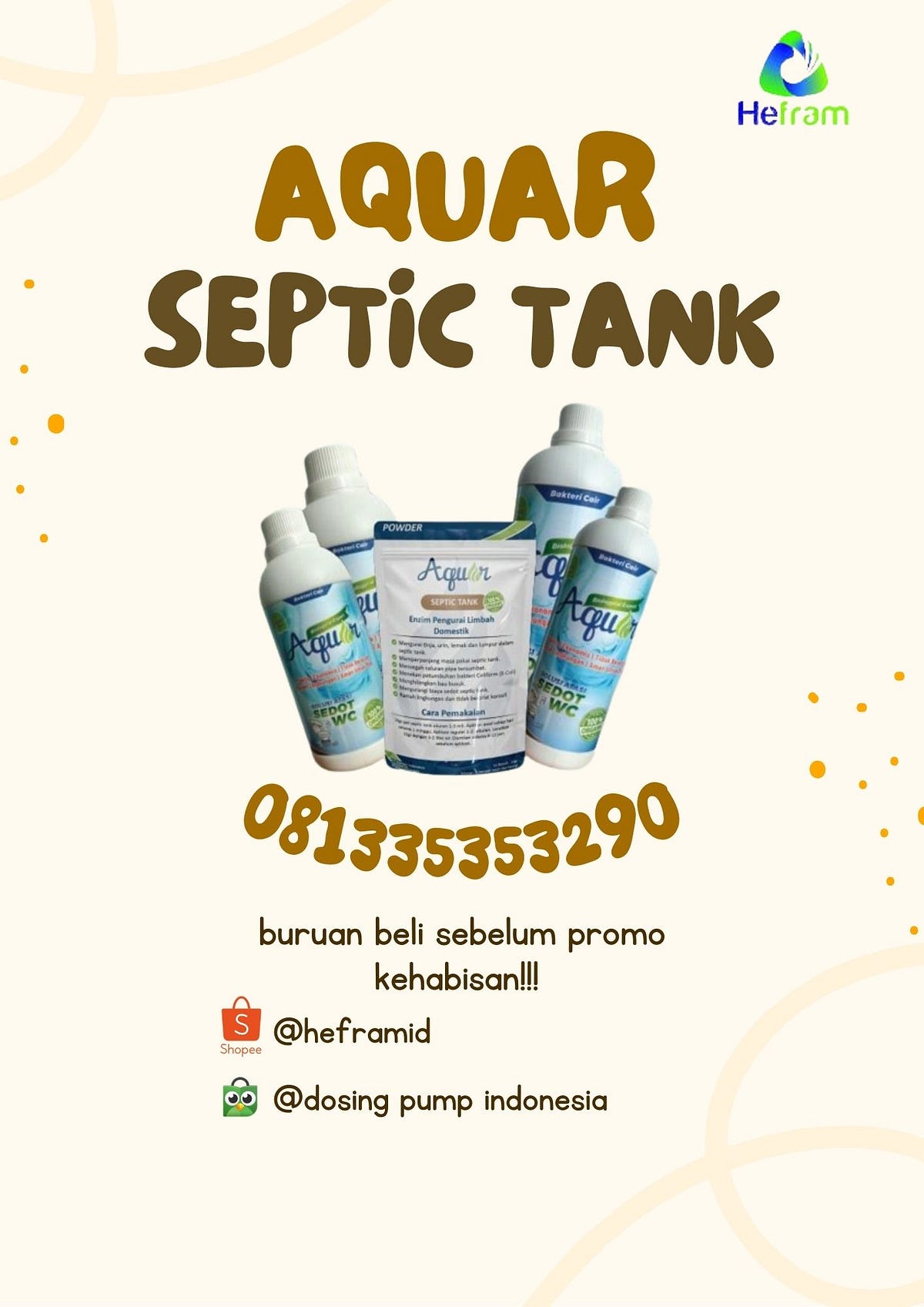 PROMO AQUAR SEPTIC TANK PT. HEFRAM | by Larasheframasastaindonesia ...