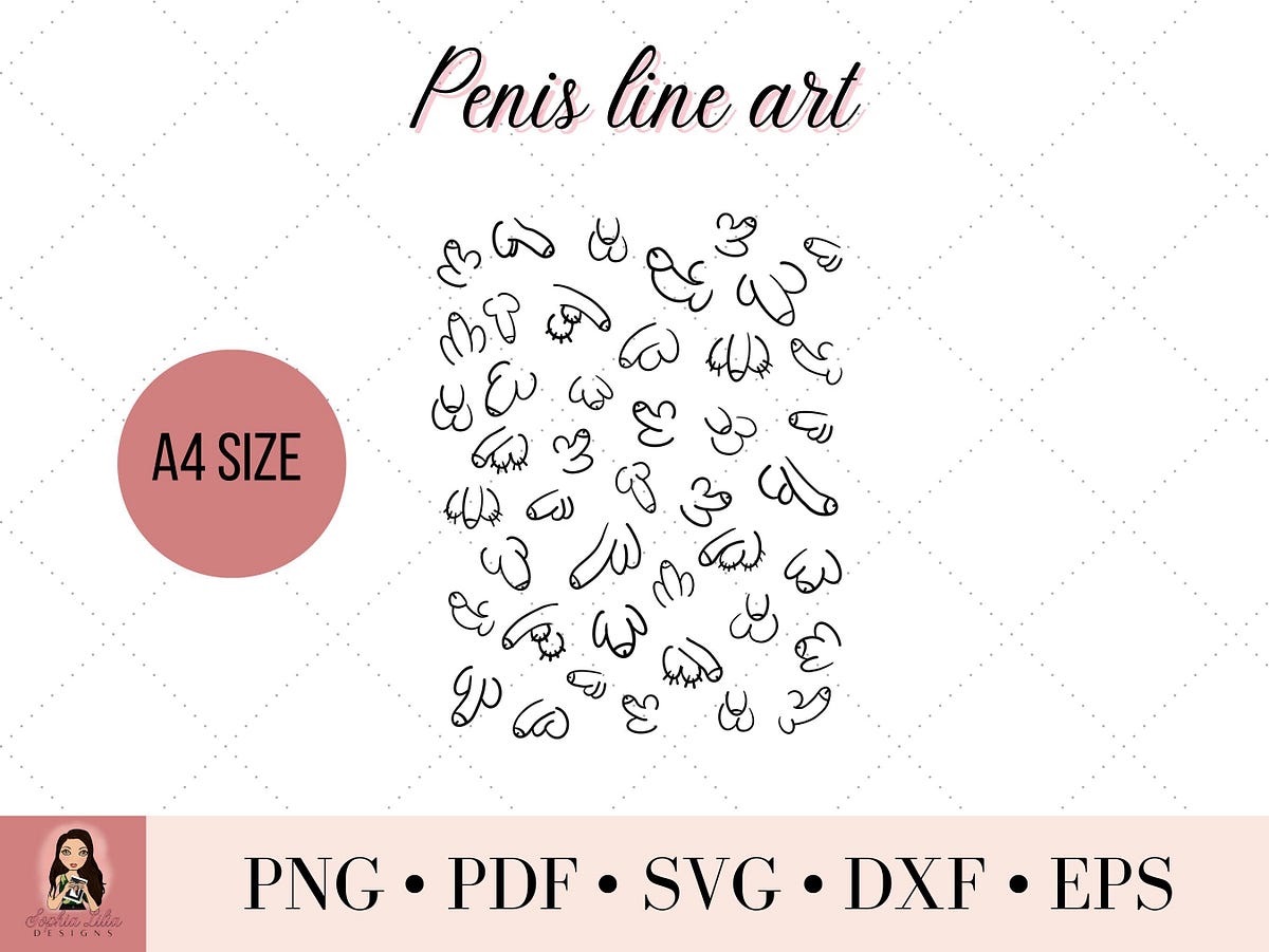 Penis line art Svg, all the penis png graphic, willy sublimation design, hen night clipart, dxf ...