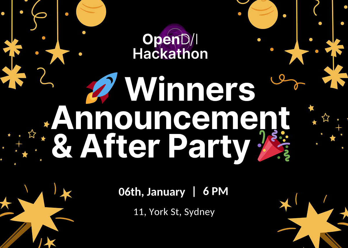 🚀 Open D/I Hackathon Winners Announcement & After Party! 🎉 | by ...