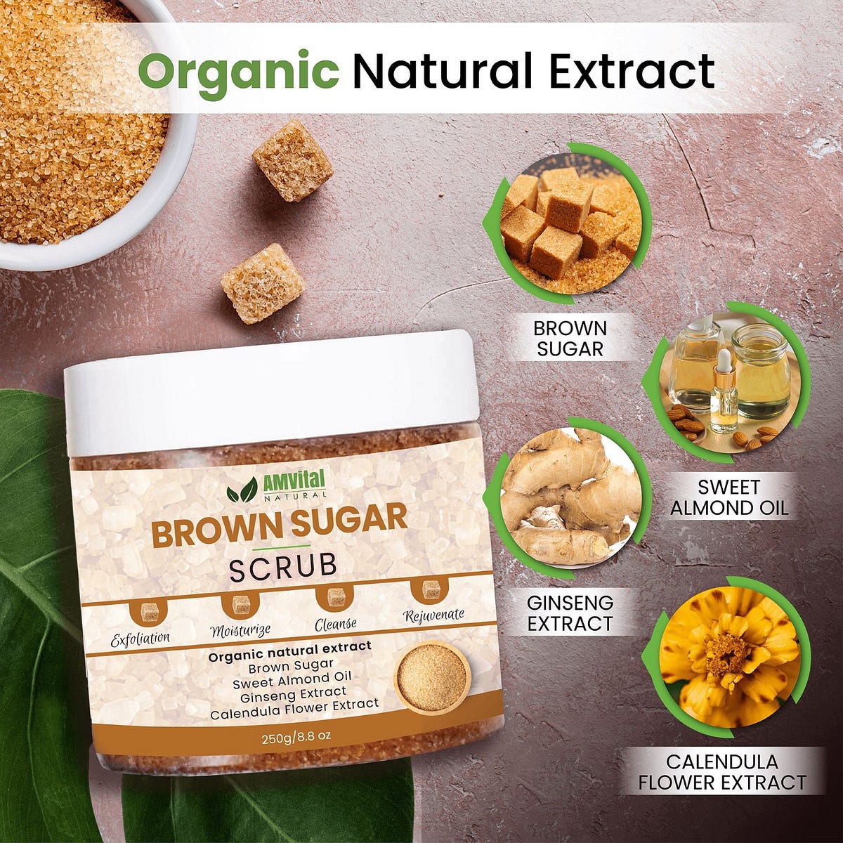Brown Sugar Body Scrub Benefits– Moisturizing & Exfoliating Body, Face ...