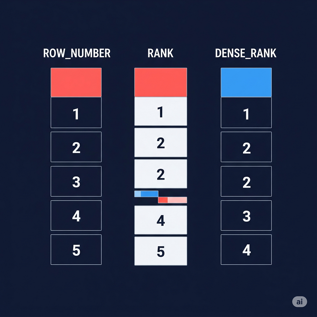 SQL’s Ranking Power: RANK() vs. DENSE_RANK() vs. ROW_NUMBER() (Mastering Window Functions for ...