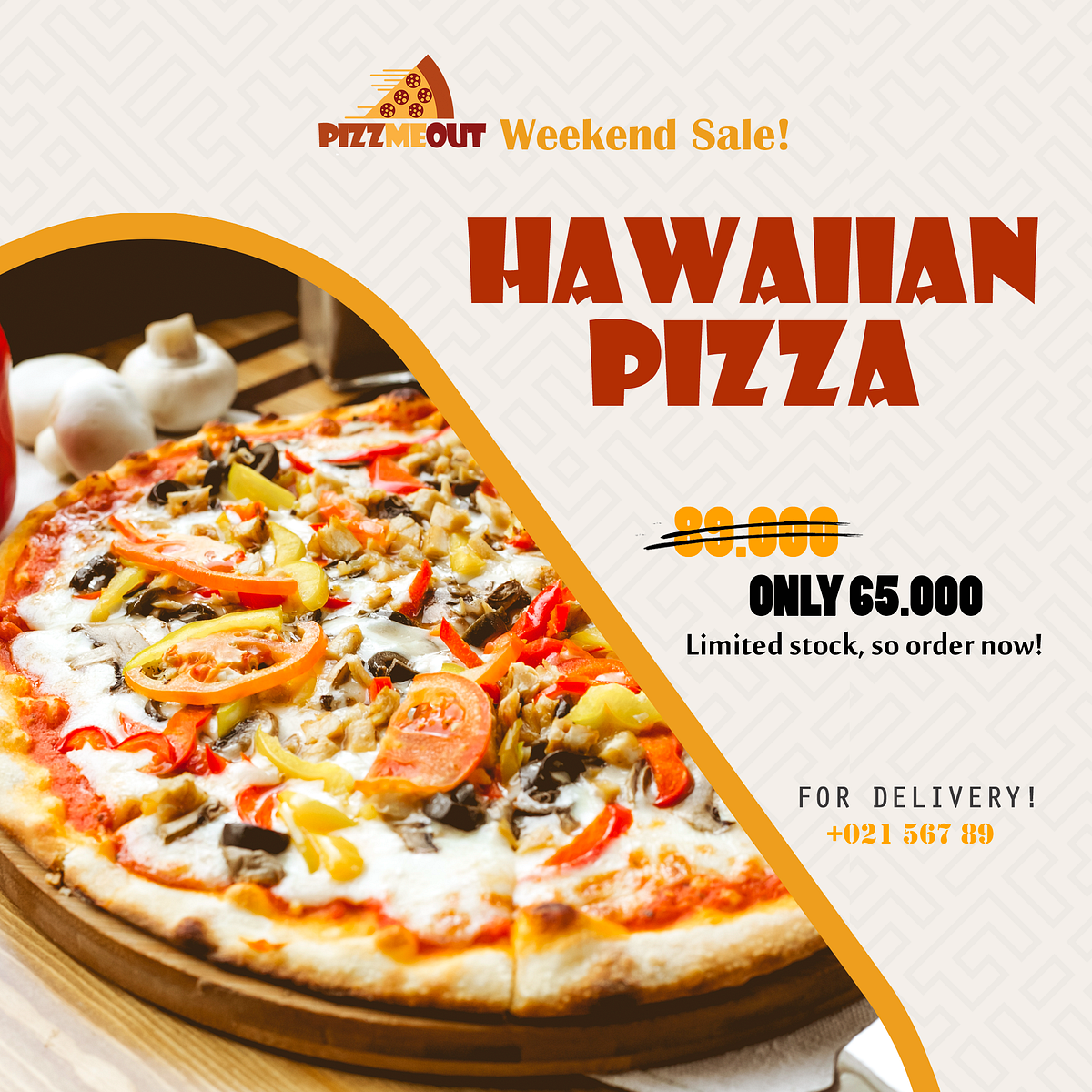 TUTORIAL DESAIN FEEDS INSTAGRAM PRODUK MAKANAN PIZZA | by Manda Anggita ...