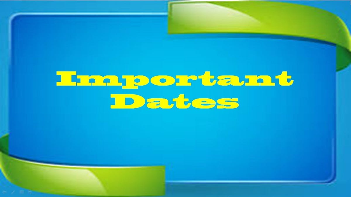 Important Dates Clipart
