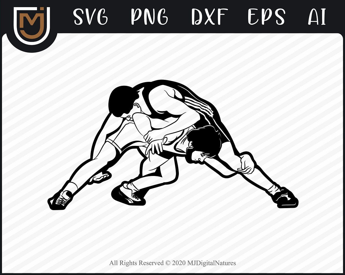Wrestling SVG File Players #06 — Sports Svg, Wrestler Svg, Wrestle SVG ...