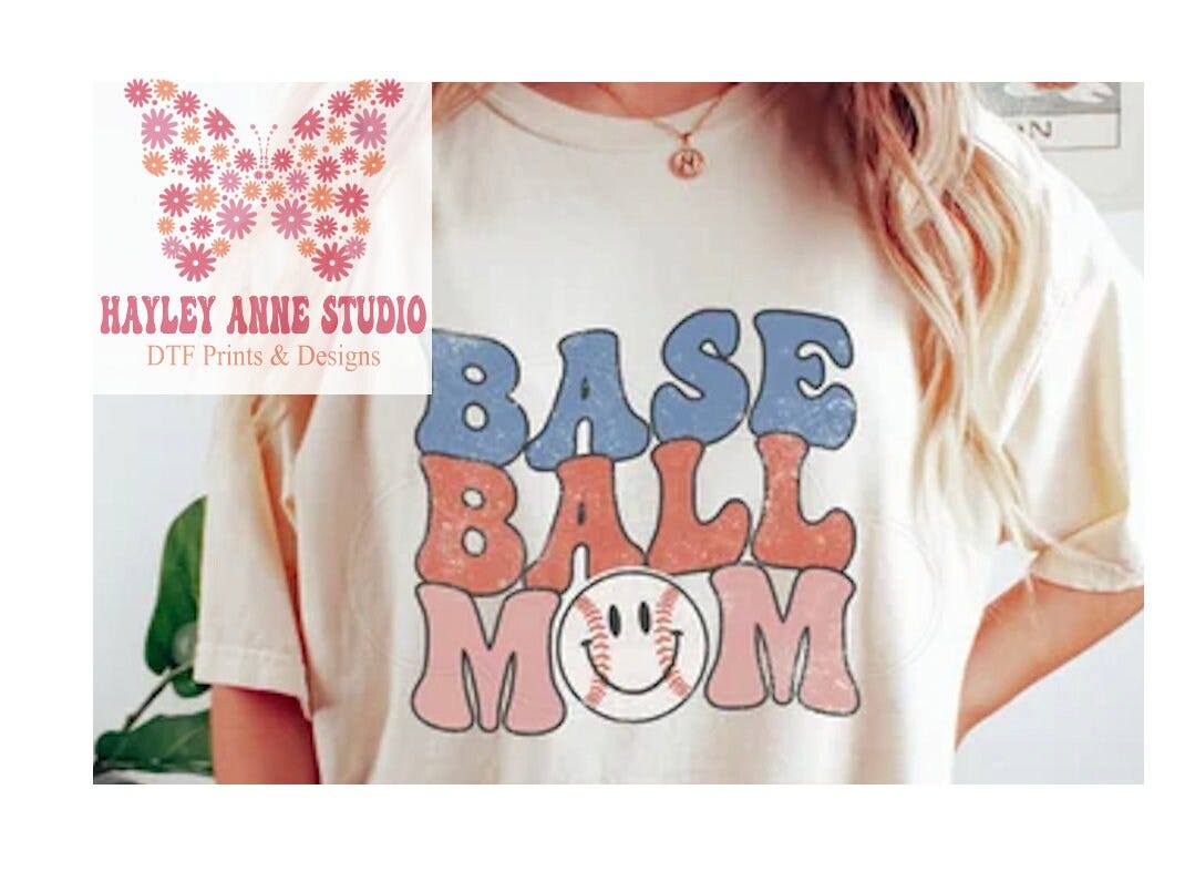 Baseball Mama, Retro Baseball, Mama, DTF Print, Ready to Press, Dtf ...