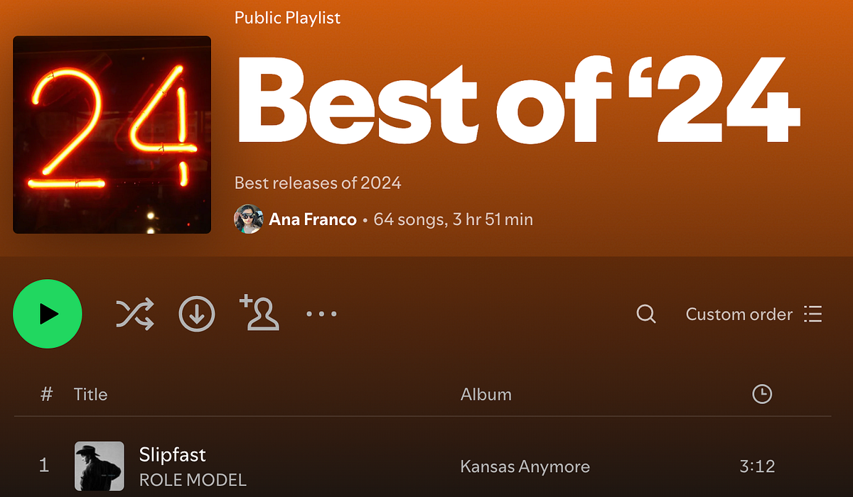 Best of 2024 Playlist. Well, the time has finally come. | by Ana Franco ...