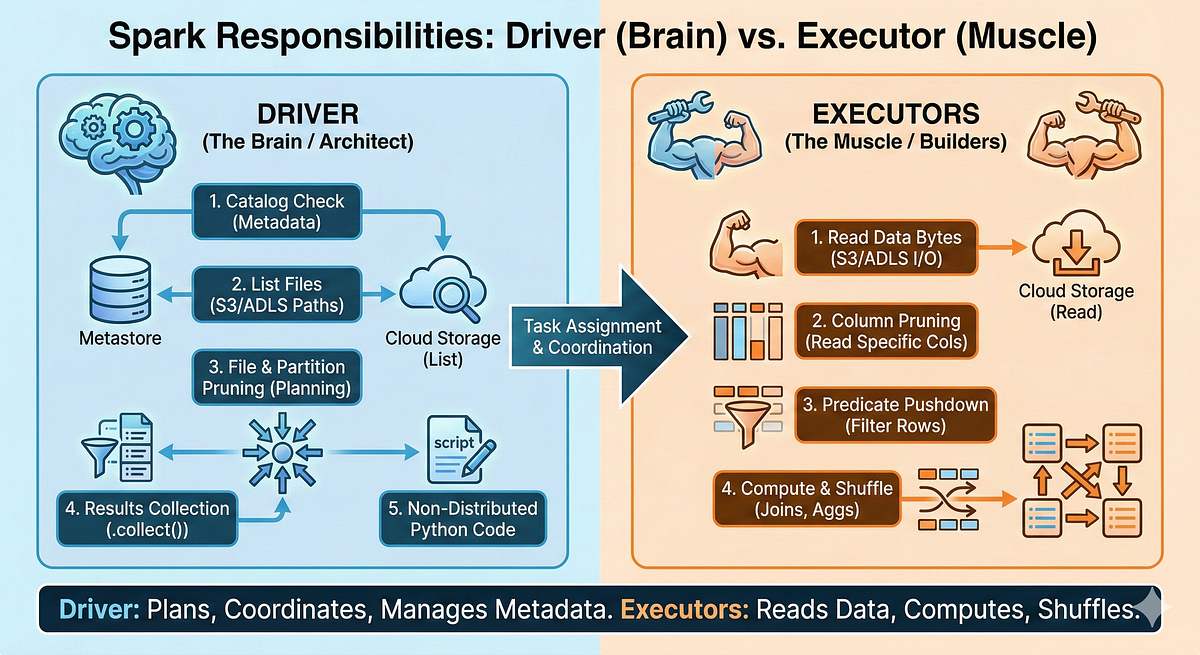 Driver vs Executor: Who Does What? | by Salimov Bilol | Feb, 2026 | Medium