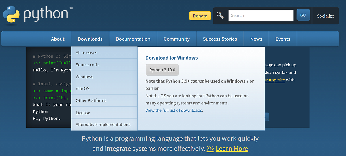 Installing Python - PythonProgs - Medium
