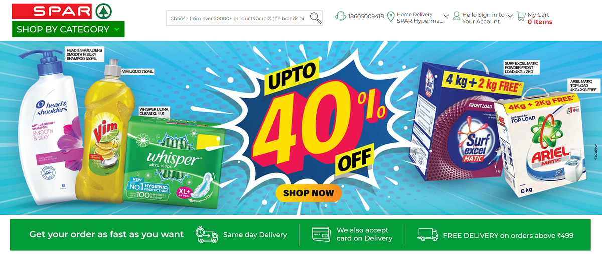 Online Grocery Shopping & Delivery From India’s Top Hypermarket — SPAR ...