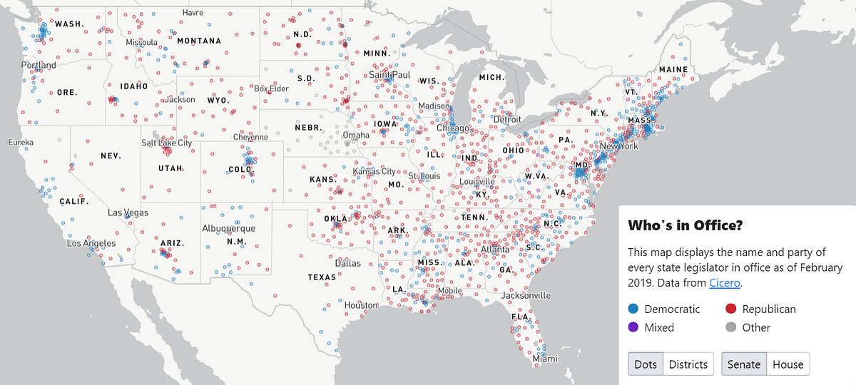 Here’s a map of every state legislator in the U.S | Cicero