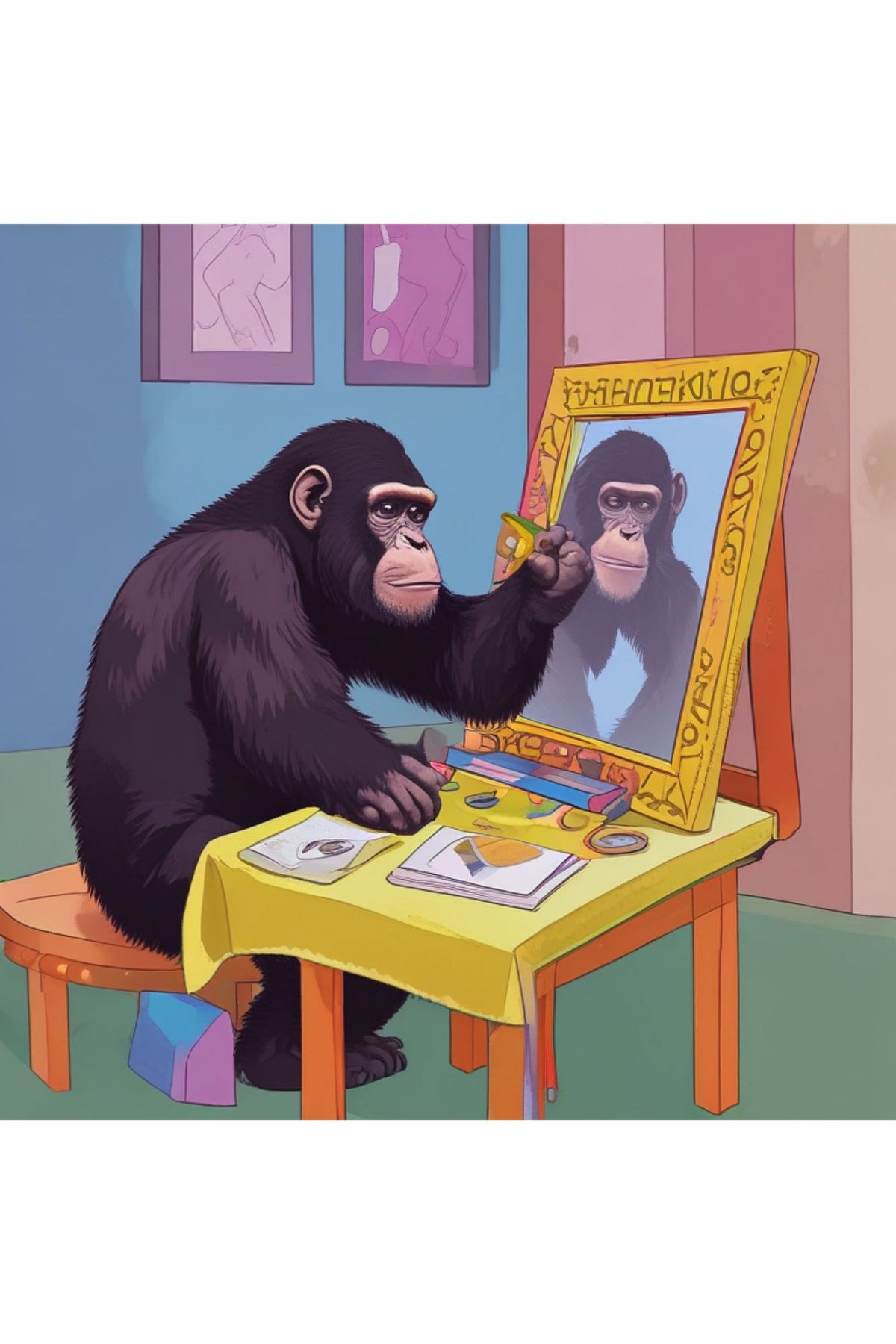 The self-portrait of the Ape | by Luiz Henrique Santana | Medium