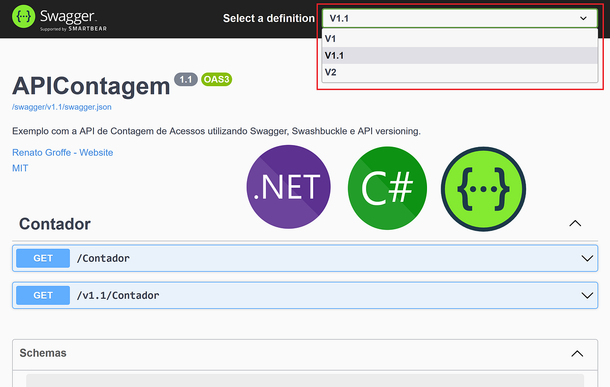 .NET 7 + ASP.NET Core: versionamento de APIs REST em um exemplo simples | by Renato Groffe | Medium