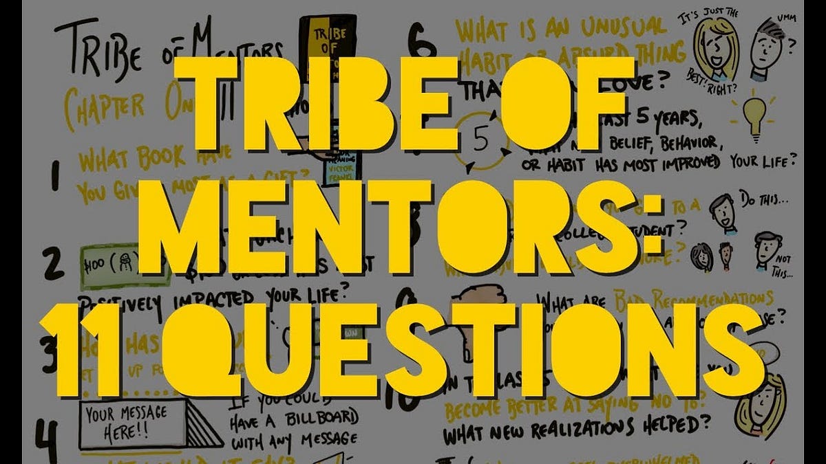 Tim Ferris’s 11 questions from Tribe of Mentors — Jukesie edition ...