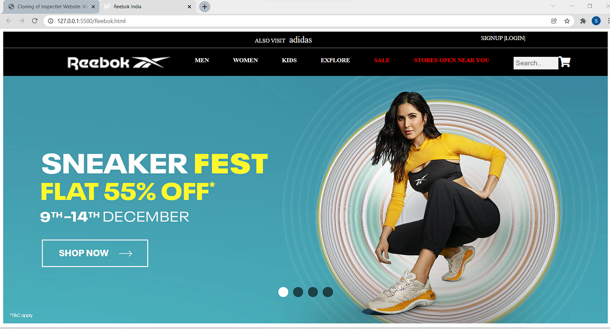 Shop4Reebok-Clone. Reebok is our first ever project… | by Suraj Devere | Medium