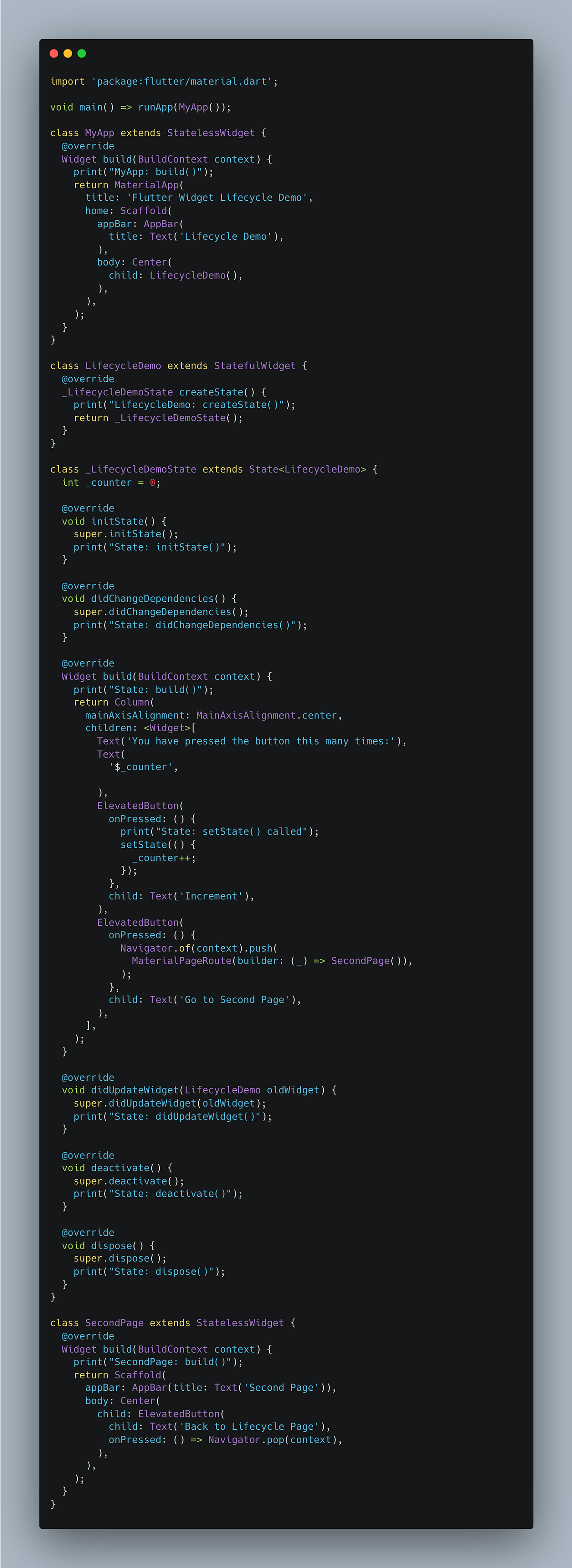 Understanding the Flutter Widget Lifecycle: A Practical Guide | by Dhiren | Medium