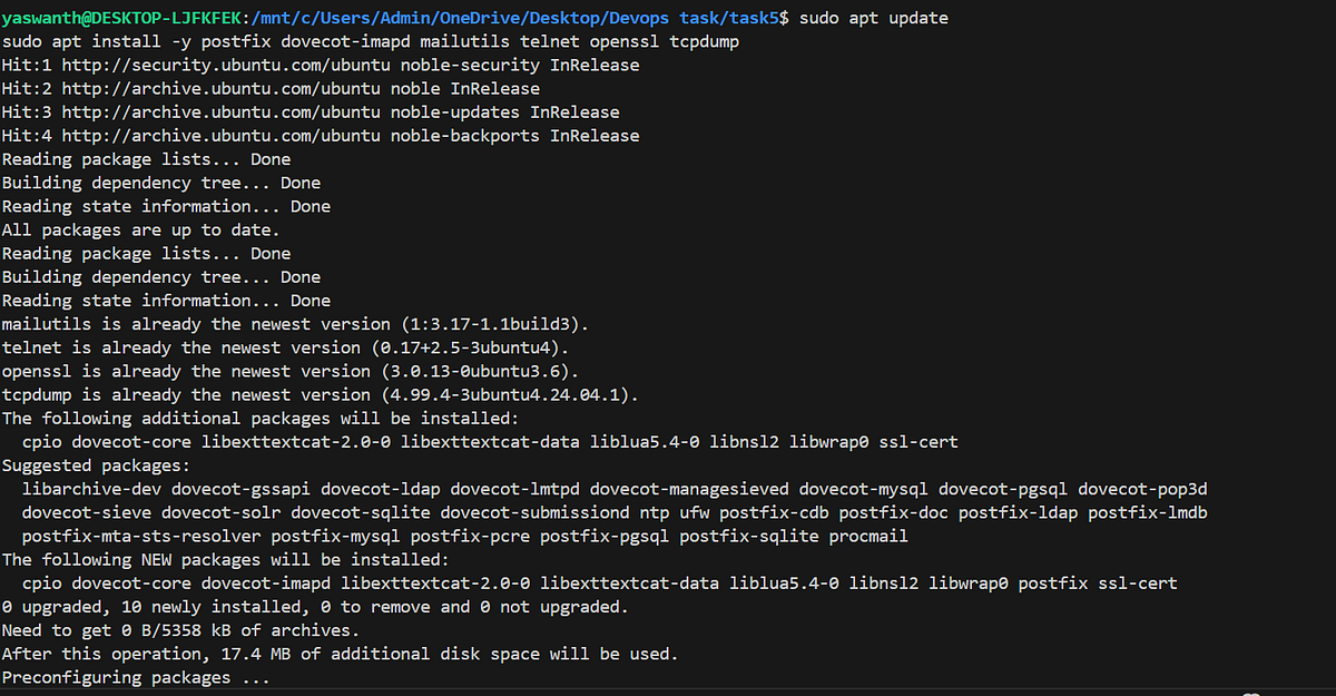 In this step, I installed all the required packages needed to set up ...
