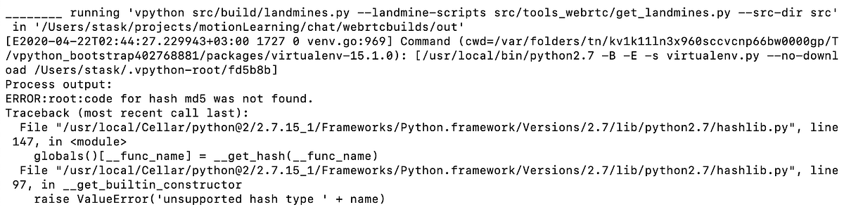 How to build sourcey/webrtc-builds on OS X | by Stas Kapulkin | Medium