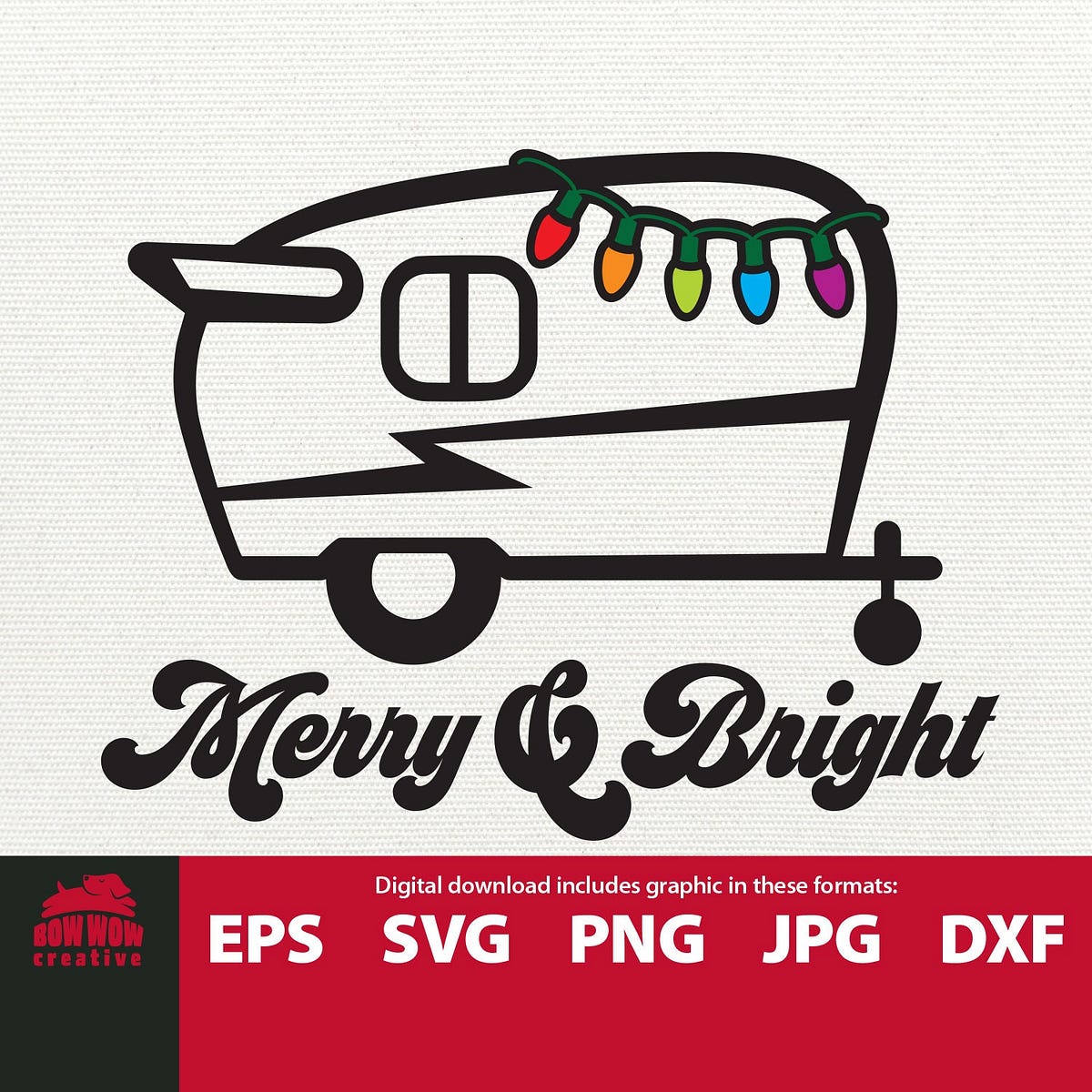 Merry and Bright Camper svg svg Christmas Camper svg vintage camper svg ...