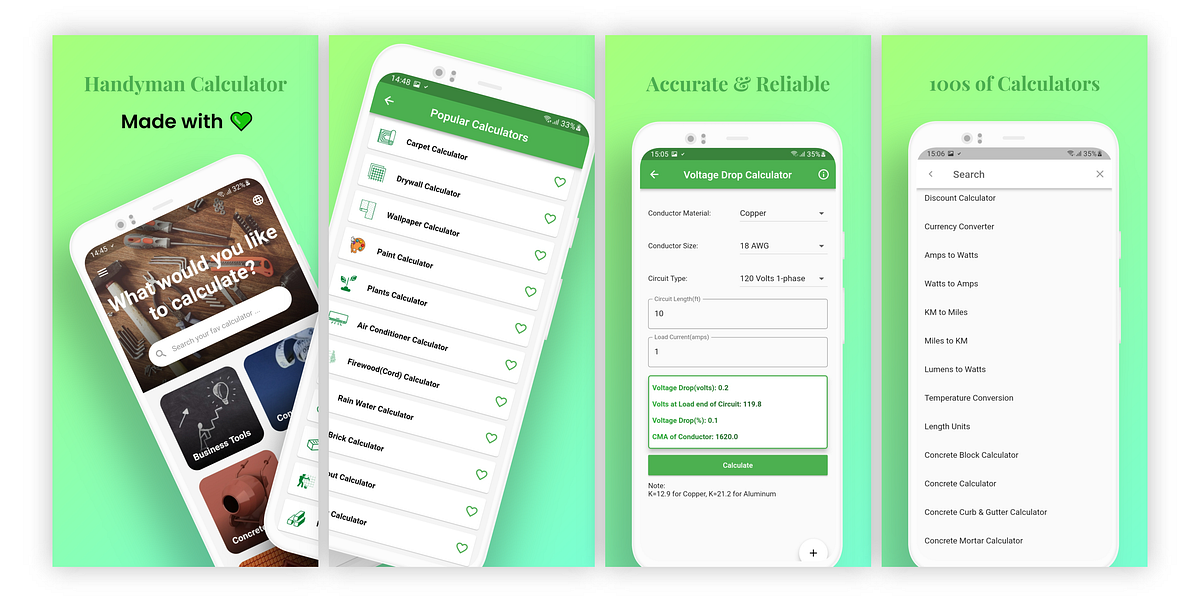 Handyman Calculator App. Handyman is a construction calculator… | by ...