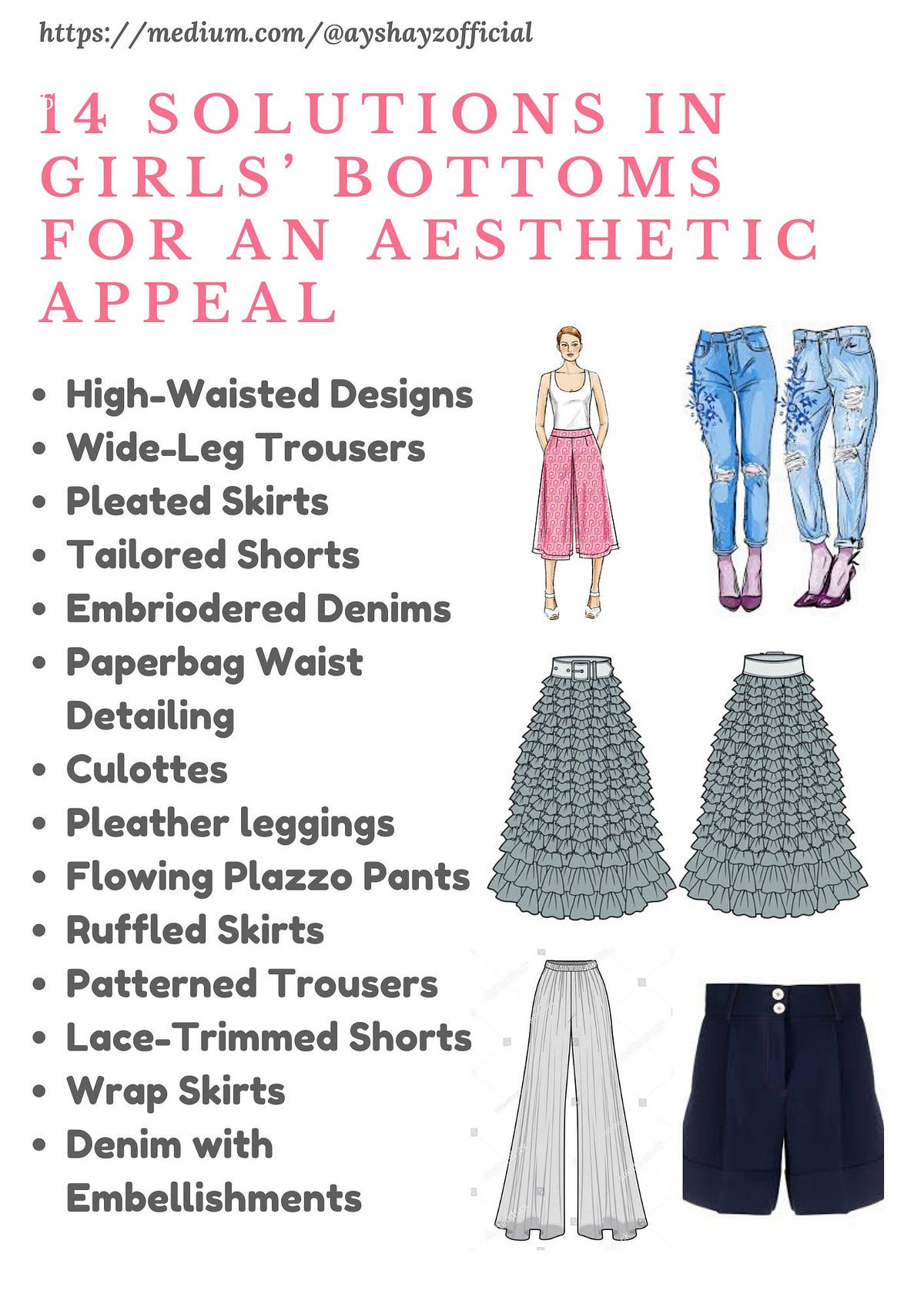 Enhancing Elegance: 14 Solutions in Girls’ Bottoms for an Aesthetic ...