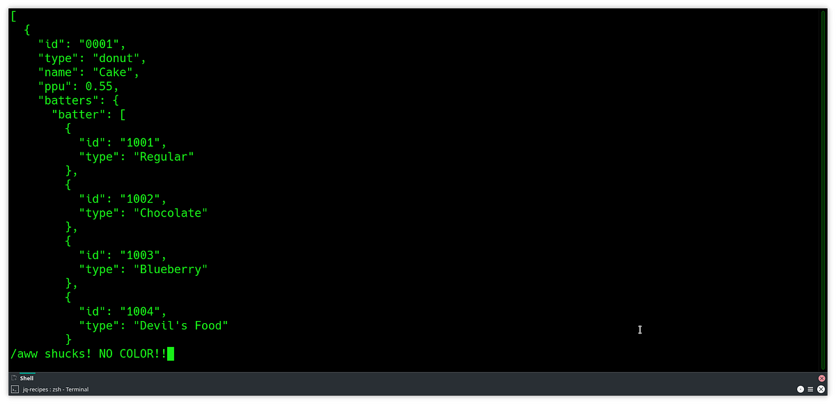 JQ, Grep for JSON: Cookbook I. This tries to fill in the gaps in the ...