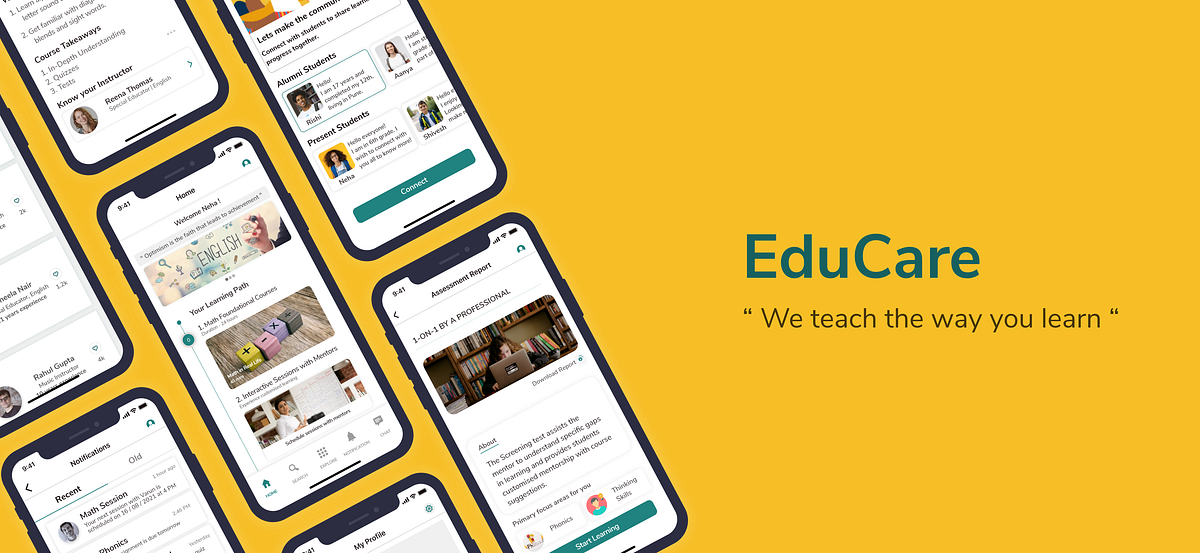 EduCare : An EdTech app to assist students with SLD — UI/UX Case Study ...