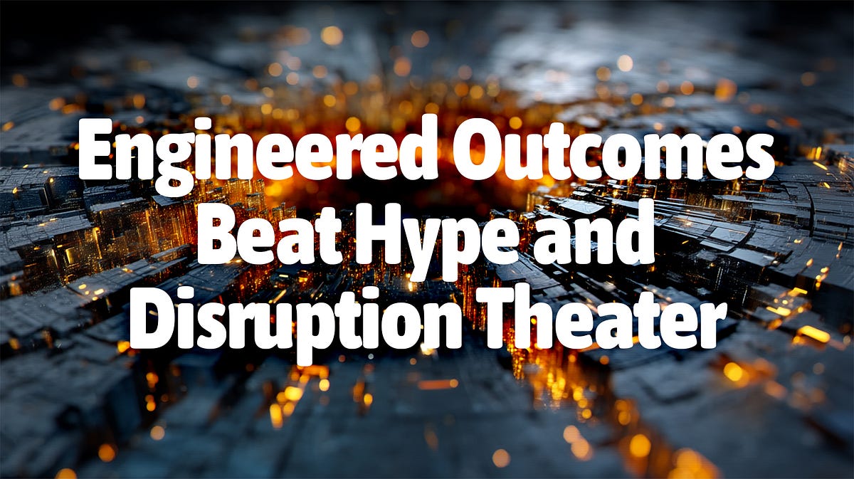 Engineered Outcomes Beat Hype and Disruption Theater | by Markus Brinsa ...