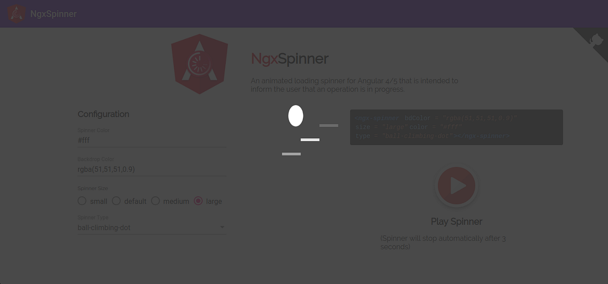 ngx-spinner: Una libreria load spinner para Angular 4–5–6 | by Héctor Alejandro | Medium