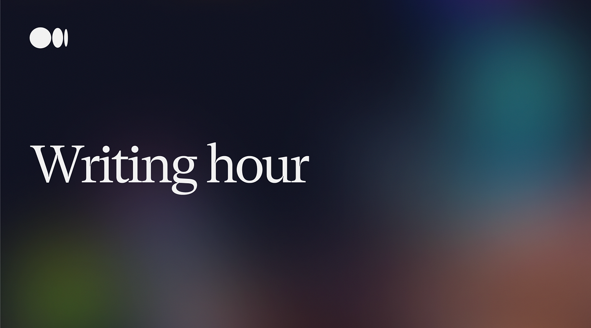 Your weekly Writing Hour reminder | by Scott Lamb | Writing Hour | Medium