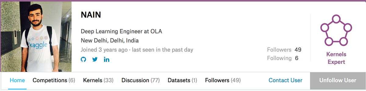 Interview with Kaggle Kernels Expert: Aakash Nain | by Sanyam Bhutani ...